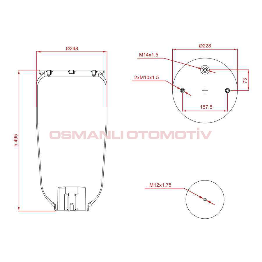 AIR SPRING - ED 14157-16 - SUSPENSION - AIR SPRING AND PISTON - AIR ...